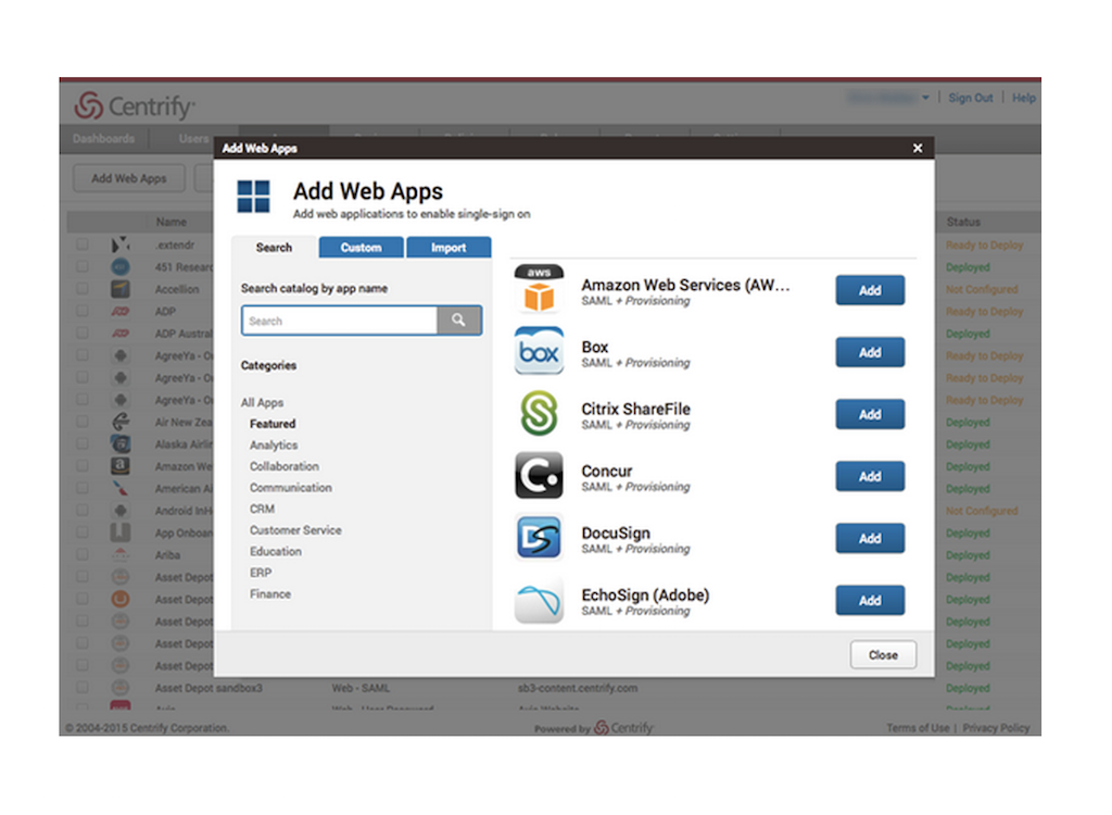 Centrify App Integration with Zendesk Support